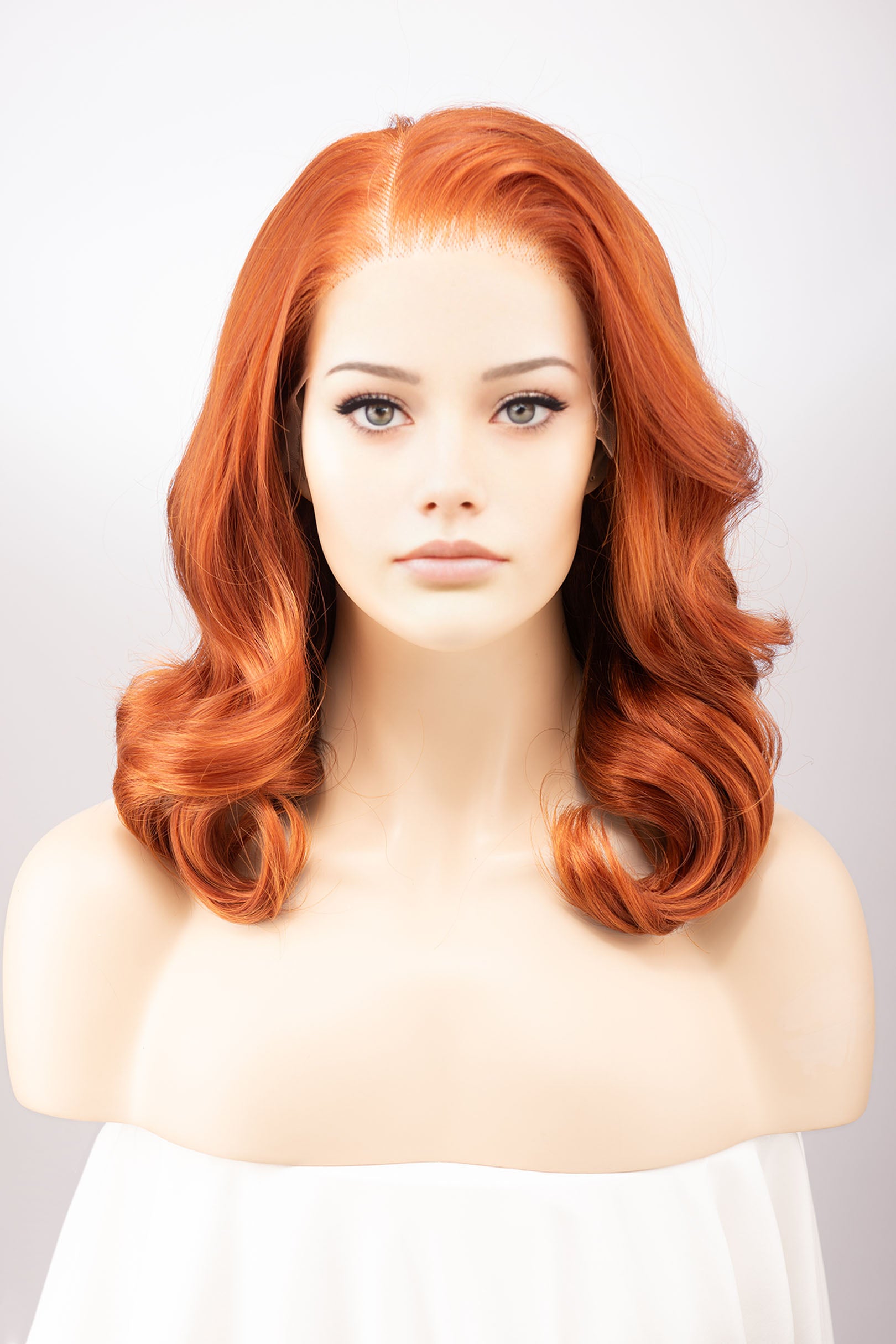 Auburn Ginger Red Wavy Lace Front Wig Robin – Her Wig Closet