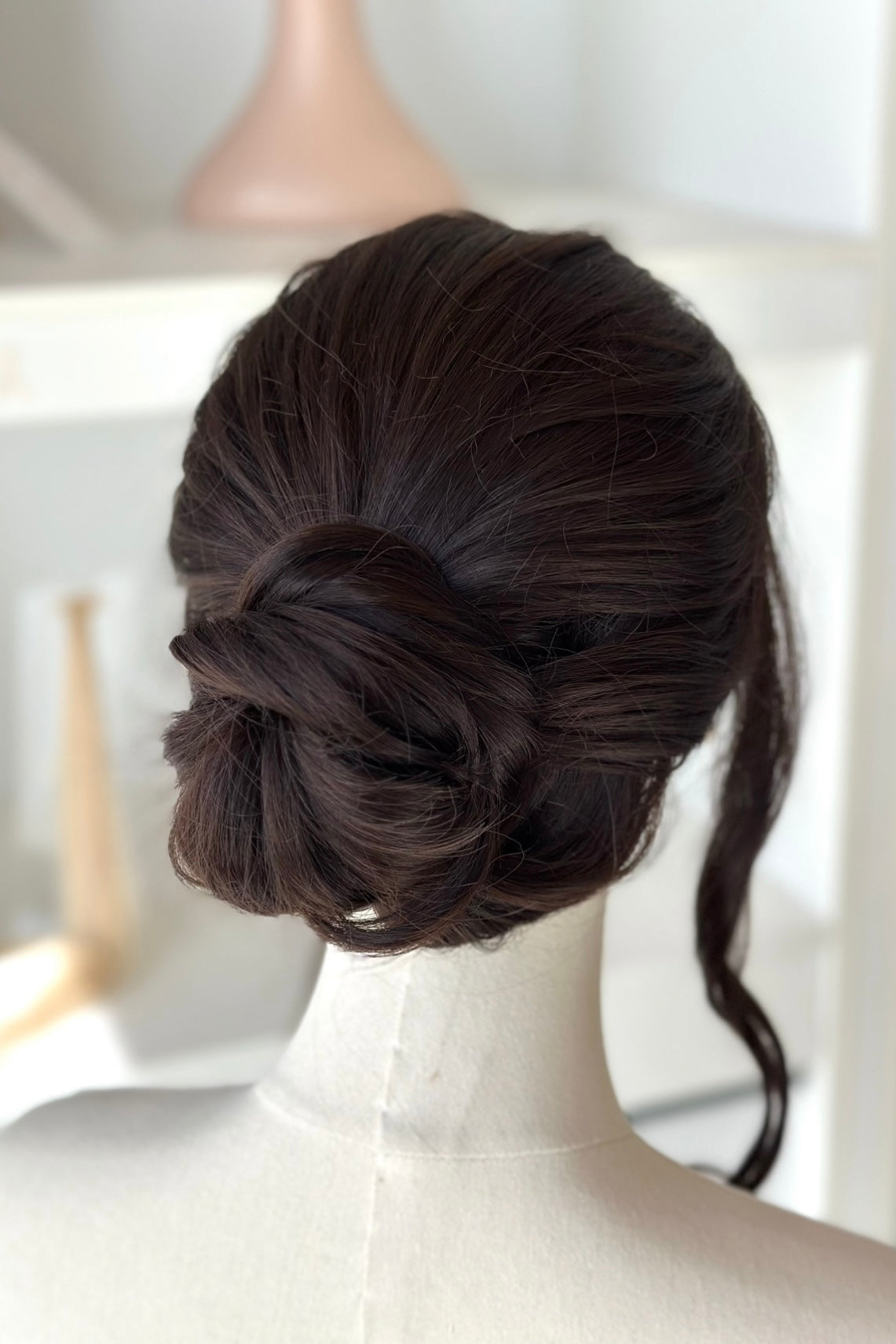 Dark Brown Brunette Wavy 13x6 Lace Synthetic Wedding Wig Erica – Her ...