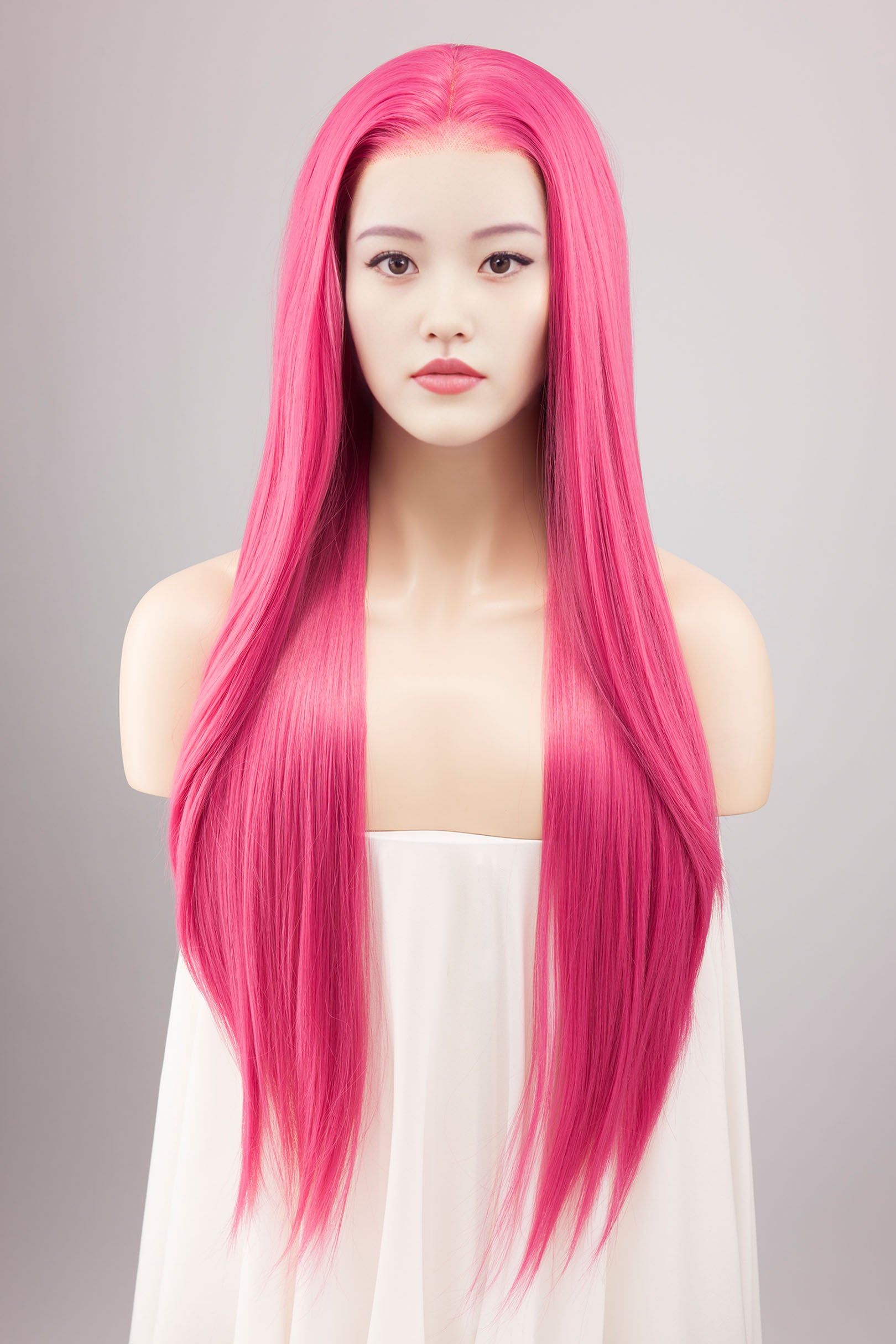 Hot Pink Straight Lace Front Wig Mira – Her Wig Closet